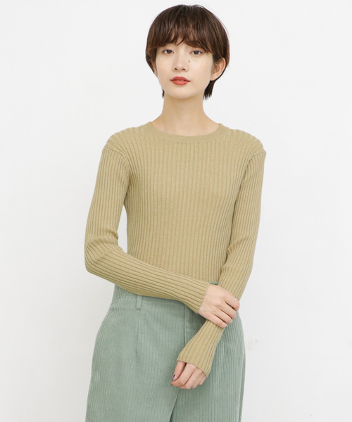 KBF（ケイビーエフ）の「illi RIBクルーニット∴（ニット/セーター）」 - WEAR