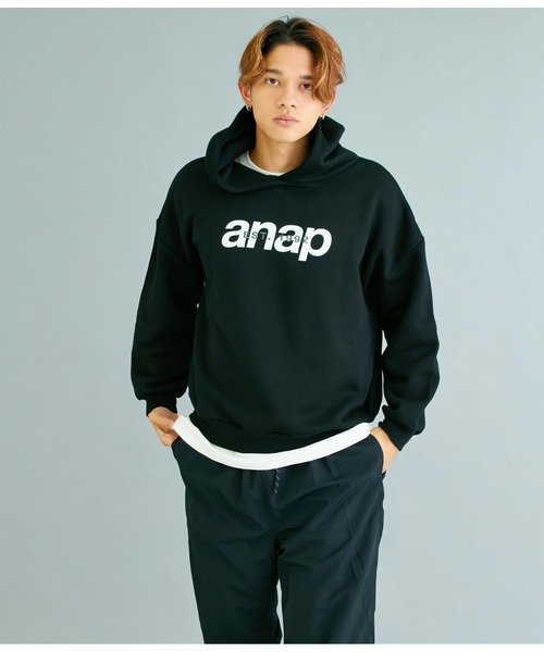 ANAP（アナップ）の「【UNISEX対応】裏起毛anapロゴフーディートップス（パーカー）」 - WEAR