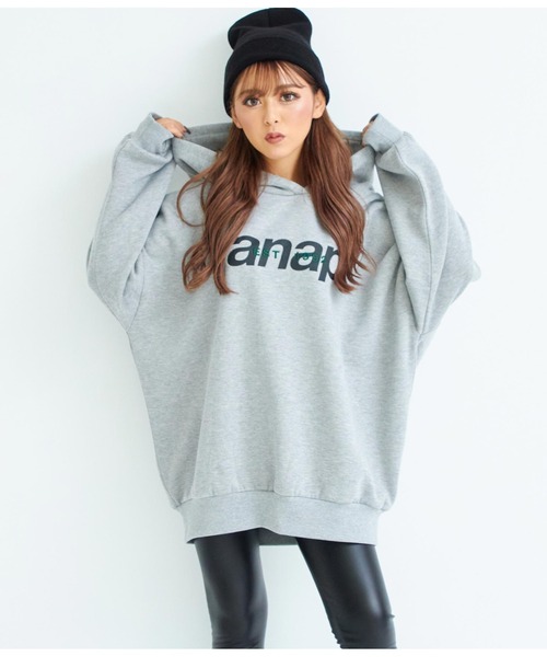 ANAP（アナップ）の「【UNISEX対応】裏起毛anapロゴフーディートップス（パーカー）」 - WEAR