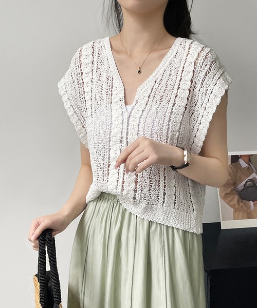 BANICO（バニコ）の「【BANICO】かぎ針編みサマーベスト（ベスト）」 - WEAR