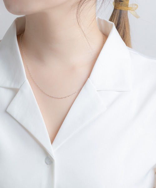 BLOOM（ブルーム）の「K10 ホワイトゴールド チェーンネックレス BLOOM/ブルーム（ネックレス）」 - WEAR