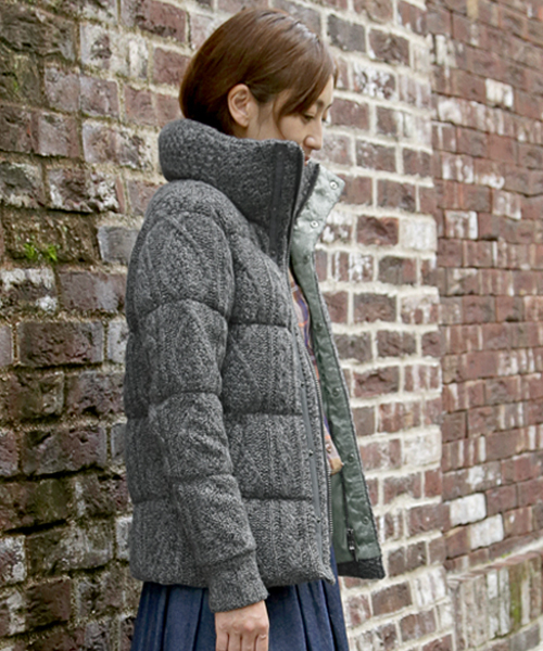 The DUFFER of ST.GEORGE（ザダファーオブセントジョージ）の「HIGH NECKED CABLE KNIT DOWN ...
