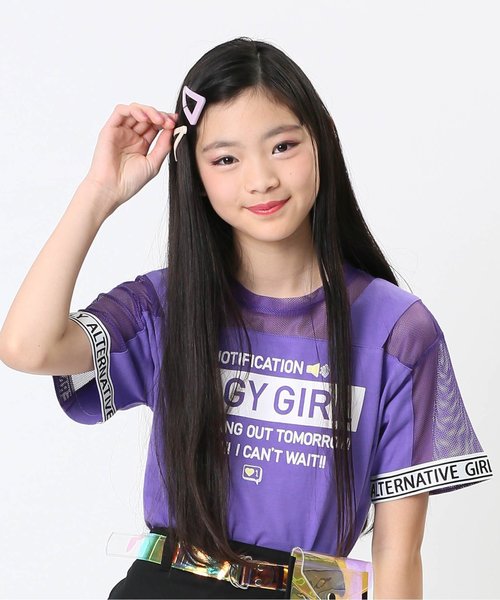 ALGY（アルジー）の「メッシュドッキングT ロゴ（Tシャツ/カットソー）」 - WEAR