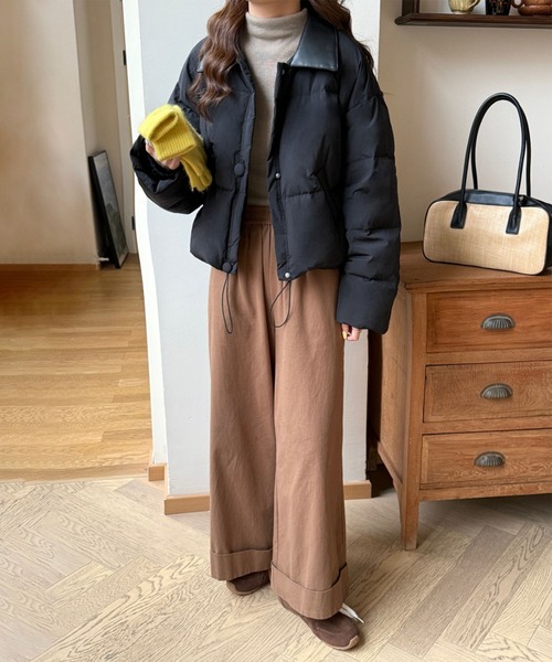 セール】異素材カラーショートダウン（ダウンジャケット/コート