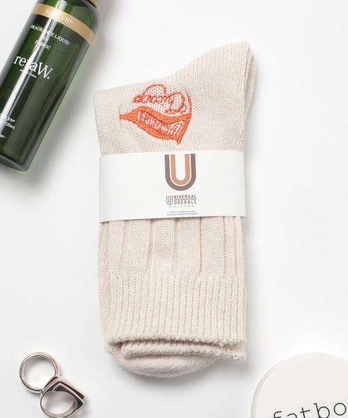 【セール】【UNIVERSAL OVERALL】ワイドリブ 刺繍ロゴ クルーソックス LU-408（ソックス/靴下）｜UNIVERSAL OVERALL（ユニバーサルオーバーオール）の ...