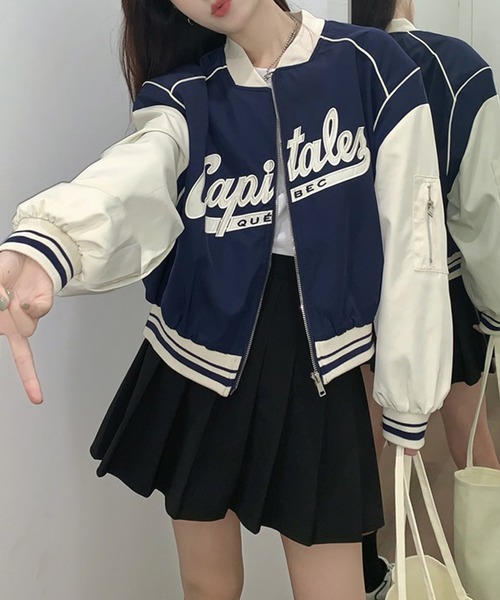 LYEON（リヨン）の「ルーズラグランスタジャン/トラックジャケット（スタジャン）」 - WEAR