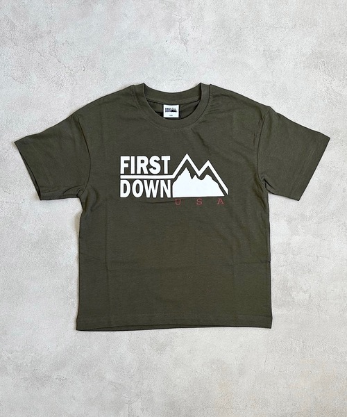 FIRST DOWN（ファーストダウン）の「【FIRST DOWN】ロゴプリントTシャツ(120～140cm)（Tシャツ/カットソー）」 - WEAR