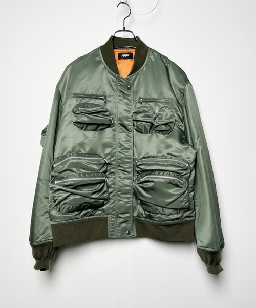 MYne（マイン）の「MYne マイン / Zip Pocket MA-1 ジップポケットMA-1ブルゾン ビッグシルエット / G09BL012（MA-1）」 - WEAR