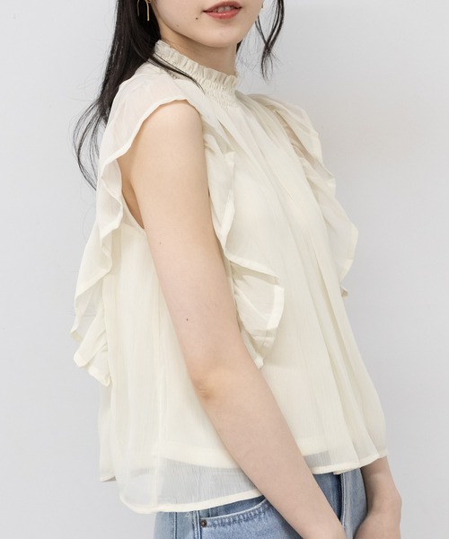 pumpkin port（パンプキンポート）の「プチハイネック フリル袖 ブラウス（シャツ/ブラウス）」 - WEAR