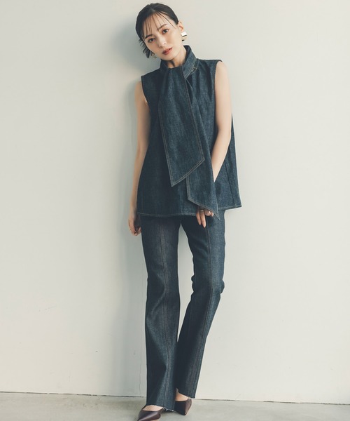 anuans（アニュアンス）の「デニムボウタイブラウス（シャツ/ブラウス）」 - WEAR