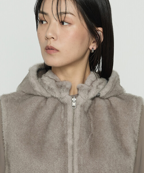 セール】エコファー リバーシブルジレ（ベスト）｜K.T KIYOKO TAKASE