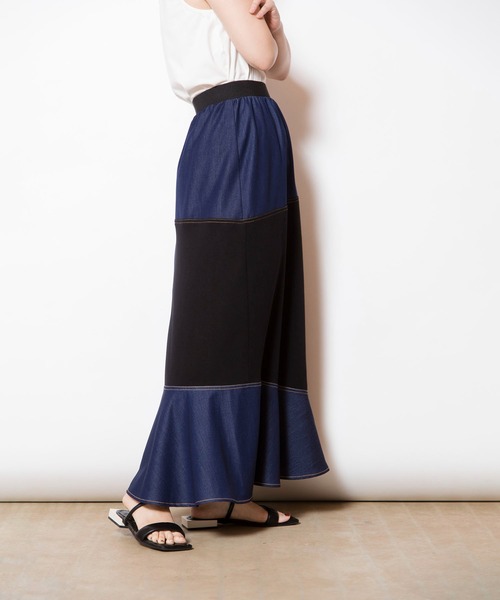 セール】切替フレアースカート（スカート）｜OSMOSIS（オズモーシス