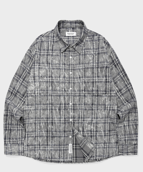 【セール】SP Overdyed Check Overfit Shirt Gray（シャツ/ブラウス）｜SAINTPAIN（セイントペイン）の ...