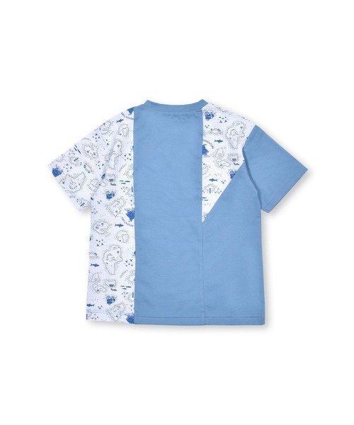 WASK（ワスク）の「WASK/【接触冷感】地図柄切り替えビッグ天竺Tシャツ（Tシャツ/カットソー）」 - WEAR