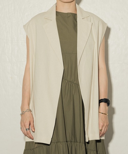 ottilie（オティーリエ）の「ottilie リネンテーラードベスト（ベスト）」 - WEAR