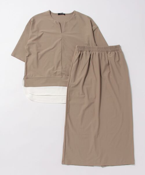 INTERPLANET（インタープラネット）の「【UV・吸水速乾】レイヤードプルオーバー＋タイトスカート（ワンピース）」 - WEAR