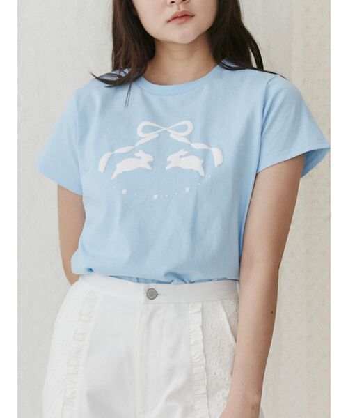 merry jenny（メリージェニー）の「rabbit ribbon tee（Tシャツ/カットソー）」 - WEAR