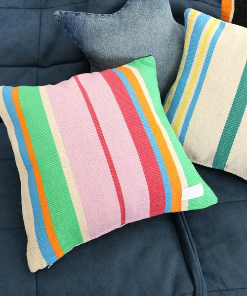 BAYFLOW（ベイフロー）の「BF JUICY COLORSストライプクッションカバー45×45（クッション/クッションカバー）」 - WEAR