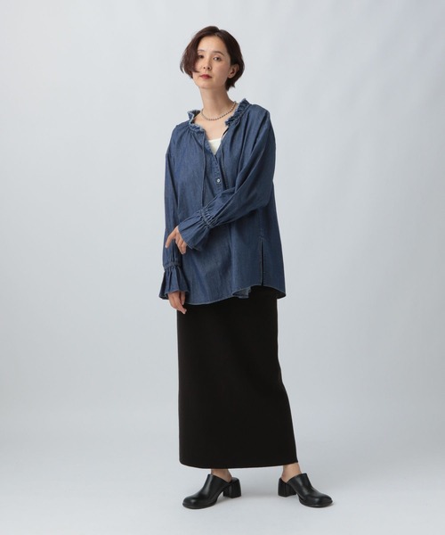 LEPSIM（レプシィム）の「デニムフリルブラウス 579702（シャツ/ブラウス）」 - WEAR