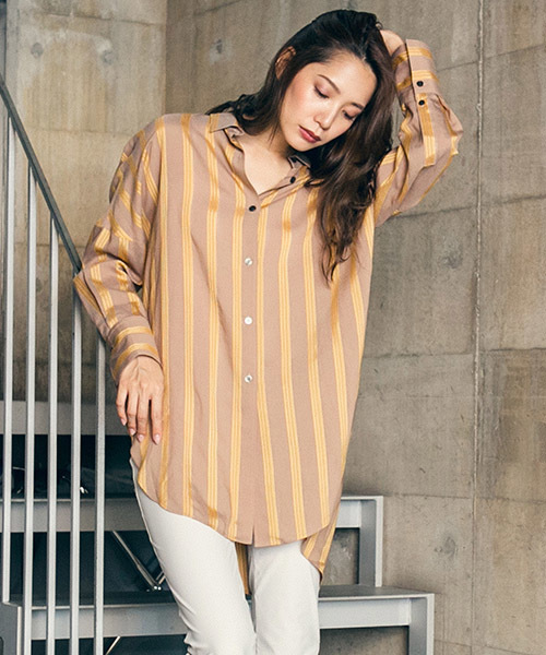 la.f…（ラエフ）の「《IPEKER AMARA》インポート素材オーバーシャツ（シャツ/ブラウス）」 - WEAR