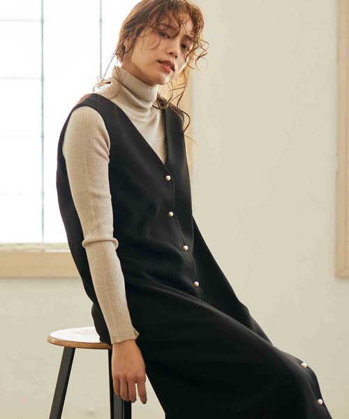 Jines（ジネス）の「2wayロングジレジャンスカ（ジャンパースカート）」 - WEAR