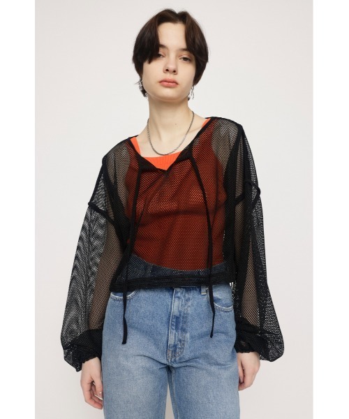 SLY（スライ）の「ATHLETIC MESH ARM SKIPPER TOP アスレチック メッシュアーム スキッパートップス ボリューム ...