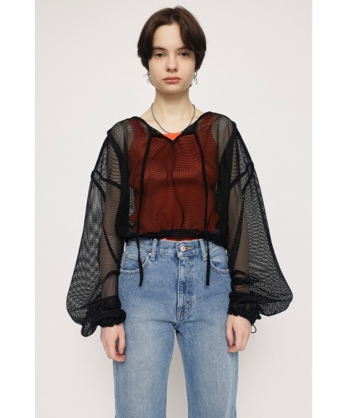 SLY（スライ）の「ATHLETIC MESH ARM SKIPPER TOP アスレチック メッシュアーム スキッパートップス ボリューム ...