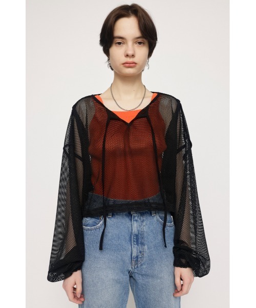 SLY（スライ）の「ATHLETIC MESH ARM SKIPPER TOP アスレチック メッシュアーム スキッパートップス ボリューム ...