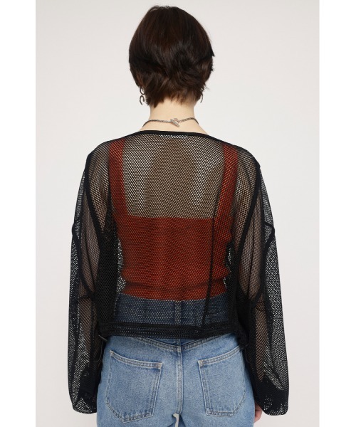 SLY（スライ）の「ATHLETIC MESH ARM SKIPPER TOP アスレチック メッシュアーム スキッパートップス ボリューム ...