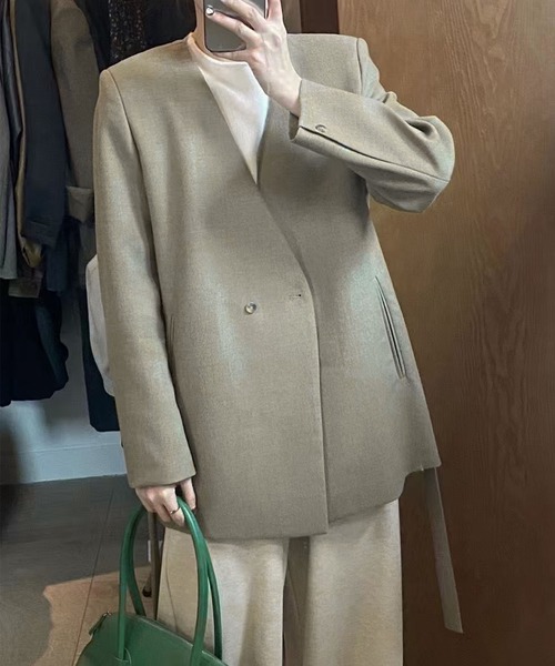 BANICO（バニコ）の「【Banico】ダブルボタンジャケット（ウエストリボン付き）（テーラードジャケット）」 - WEAR