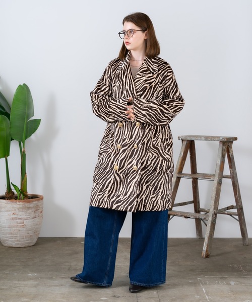 PROVOKE （プロヴォーク）の「 PROVOKE/プロヴォーク animal pattern Pcoat ピーコート（ピーコート）」 - WEAR