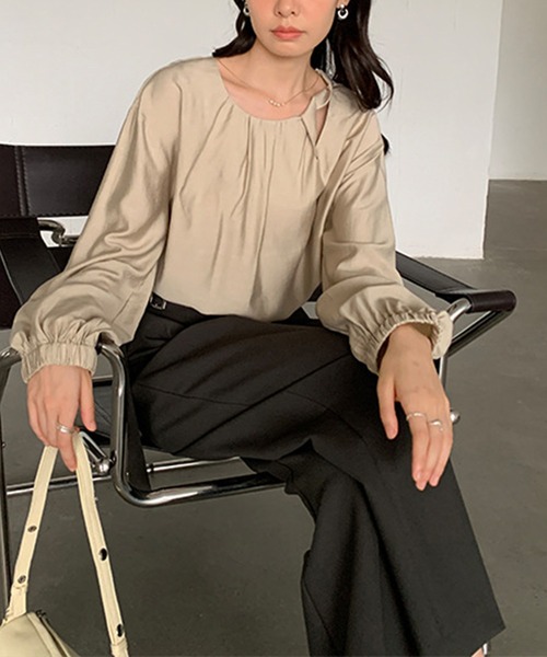 ELCY（エルシー）の「【ELCY】カットアウト無地ブラウス（シャツ/ブラウス）」 - WEAR