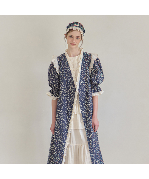 Women's Bianca Cotton Puff Robe Gown (with Hairband)（ルームウェア/パジャマ ...