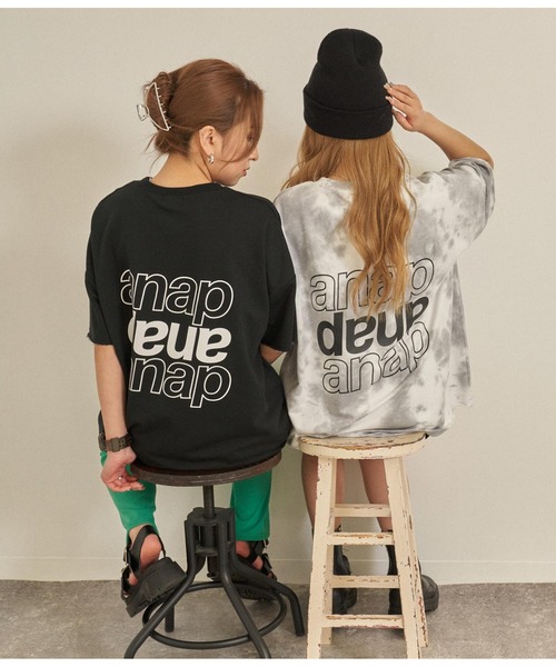 ANAP（アナップ）の「anapボックスロゴビッグTシャツ（Tシャツ/カットソー）」 - WEAR