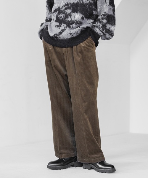 RAGEBLUE（レイジブルー）の「Center press corduroy semi-wide slacks/コーデュロイ/センタープレス ...
