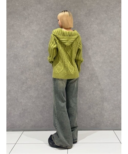 セール】TOGGLE BUTTON CABLE KNIT C/D トグルボタン ケーブルニット