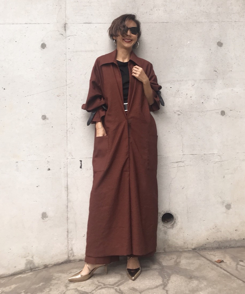 AMERI（アメリ）の「BACK LACE UP OVER COAT（その他アウター）」 - WEAR