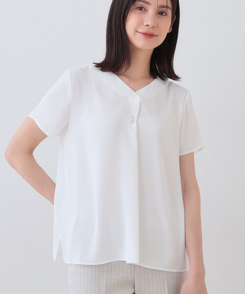 INDIVI（インディヴィ）の「【洗える／通勤】タックブラウス（シャツ/ブラウス）」 - WEAR