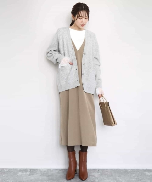 セール】ソフト起毛ニットカーディガン/洗える（カーディガン/ボレロ