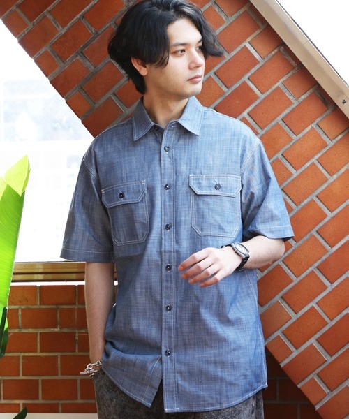 United Athle（ユナイテッドアスレ）の「United Athle Works シャンブレー半袖シャツ（シャツ/ブラウス）」 - WEAR