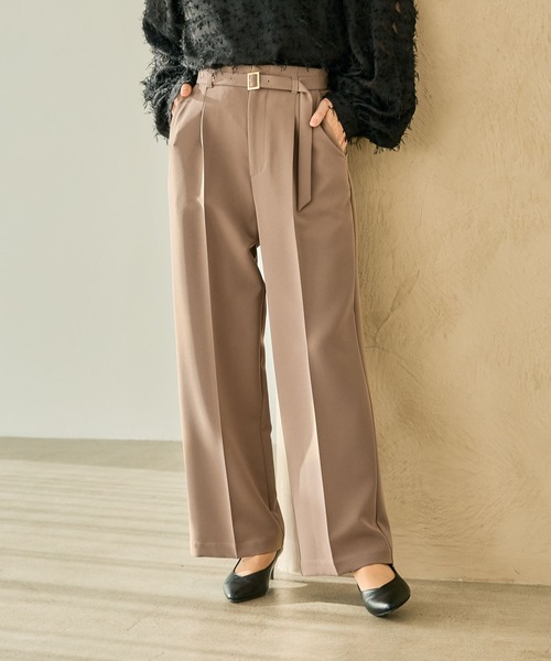 LEPSIM（レプシィム）の「【入卒式／セレモニー】Wクロスストレッチワイドパンツ 207775（スーツパンツ）」 - WEAR