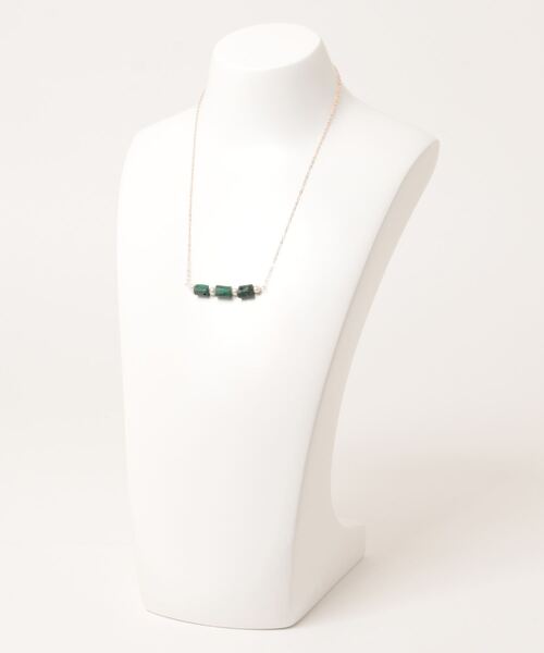 【rurururu】天然石マラカイトと淡水パールの14kgfネックレス（ネックレス）｜tone（トーン）のファッション通販 - ZOZOTOWN