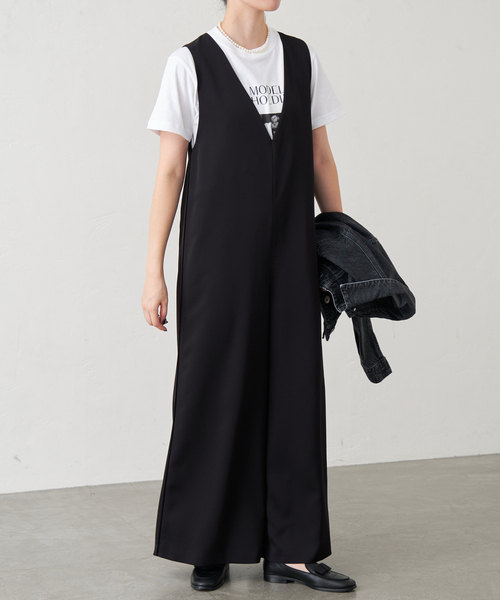 IENA（イエナ）の「TICCA/ティッカ サイドラインコンビネゾン 243407163（つなぎ/オールインワン）」 - WEAR