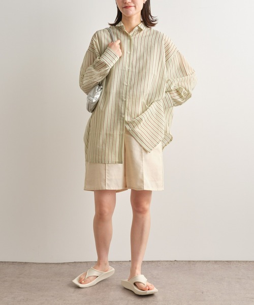 CIAOPANIC TYPY（チャオパニックティピー）の「シアーストライプドルマンビッグシャツ（シャツ/ブラウス）」 - WEAR