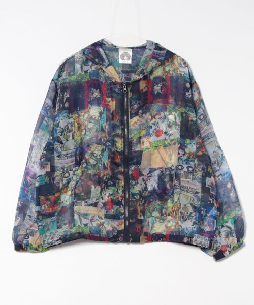ScoLar（スカラー）の「152614：ランタン・コラージュ・スカラーちゃん柄 オーガンジーパーカー（パーカー）」 - WEAR
