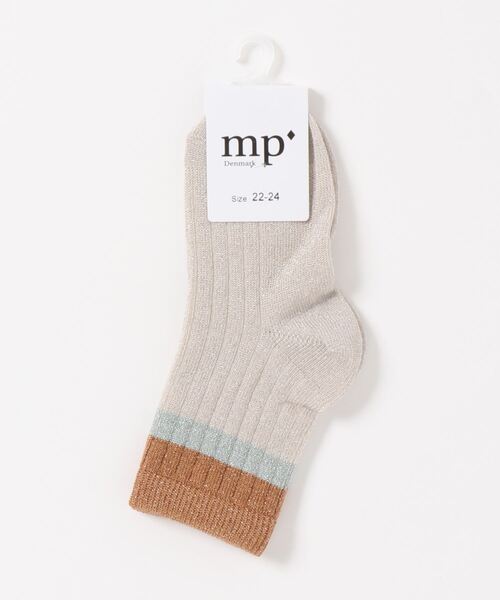 mp Denmark（エムピーデンマーク）の「mp Denmark / 切り替えラメ入り リブソックス（ソックス/靴下）」 - WEAR