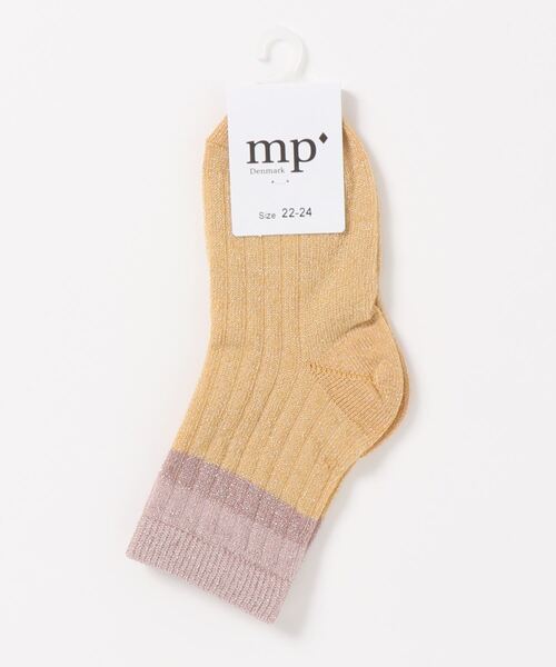 mp Denmark（エムピーデンマーク）の「mp Denmark / 切り替えラメ入り リブソックス（ソックス/靴下）」 - WEAR
