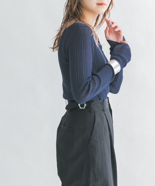 KBF（ケイビーエフ）の「ランダムRIBシアーニット（ニット/セーター）」 - WEAR