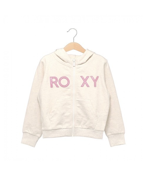ROXY（ロキシー）の「MINI ROXY ZIP/ロキシーキッズラメ入り刺繍ブランドロゴ裏毛ジップアップパーカー（スウェット）」 - WEAR