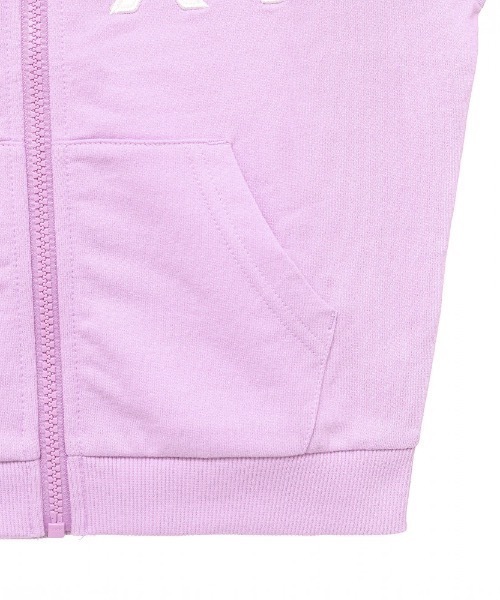 ROXY（ロキシー）の「MINI ROXY ZIP/ロキシーキッズラメ入り刺繍ブランドロゴ裏毛ジップアップパーカー（スウェット）」 - WEAR